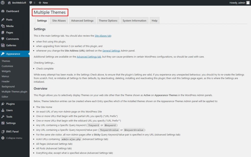 How to Use Multiple Themes for Pages in WP — BestWebSoft
