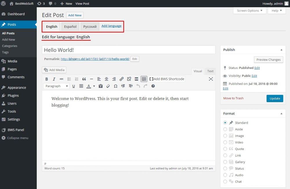How to Create a Multilingual WordPress Website — BestWebSoft