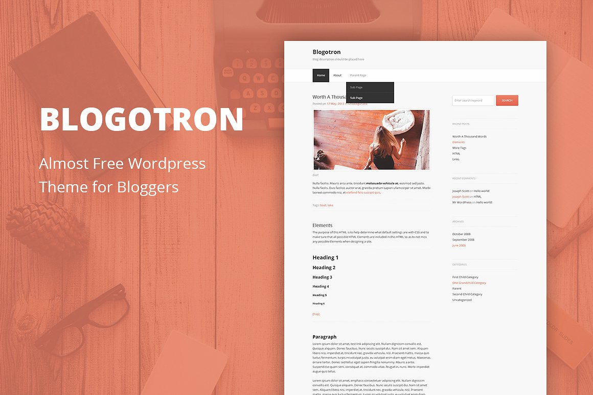 Blogotron – Cheap WordPress Theme | BestWebSoft