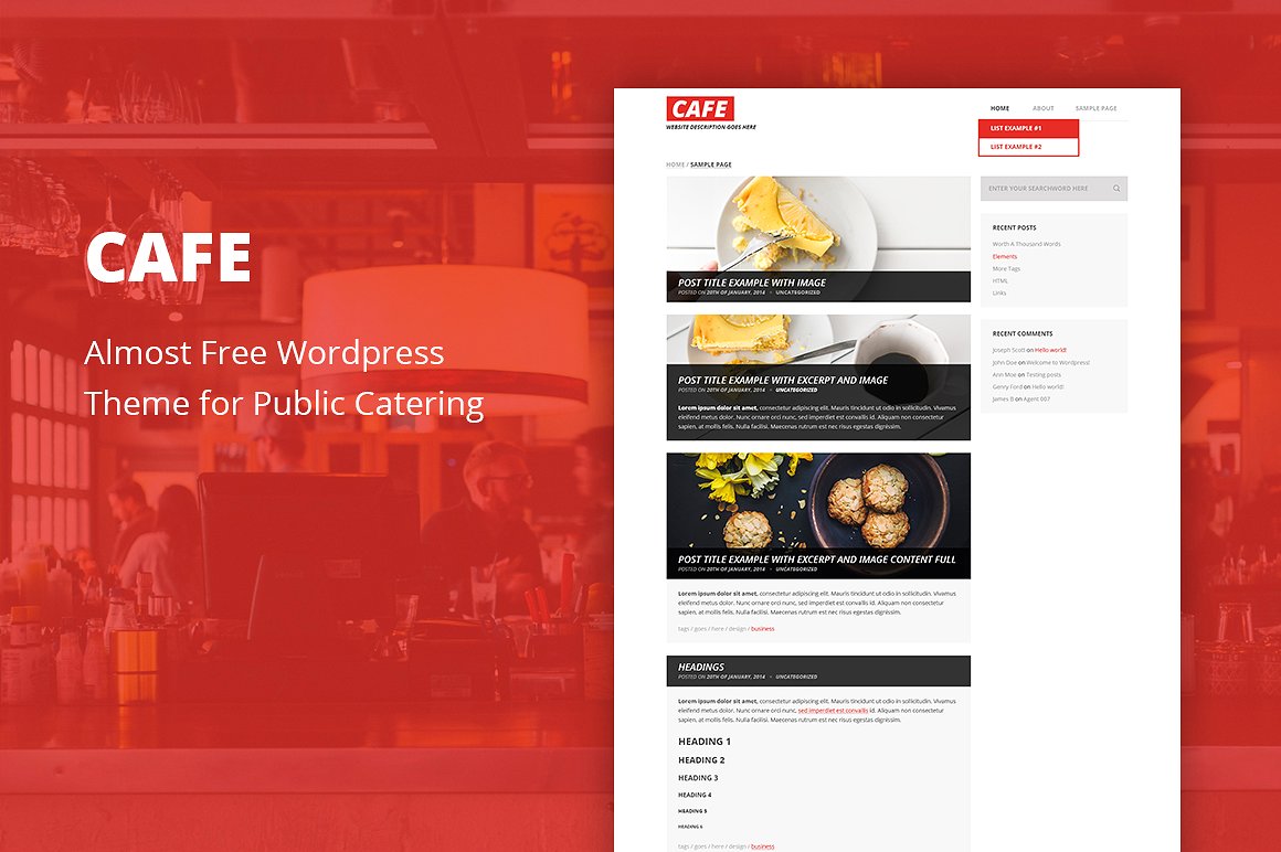 Cafe – Cheap WordPress Theme | BestWebSoft