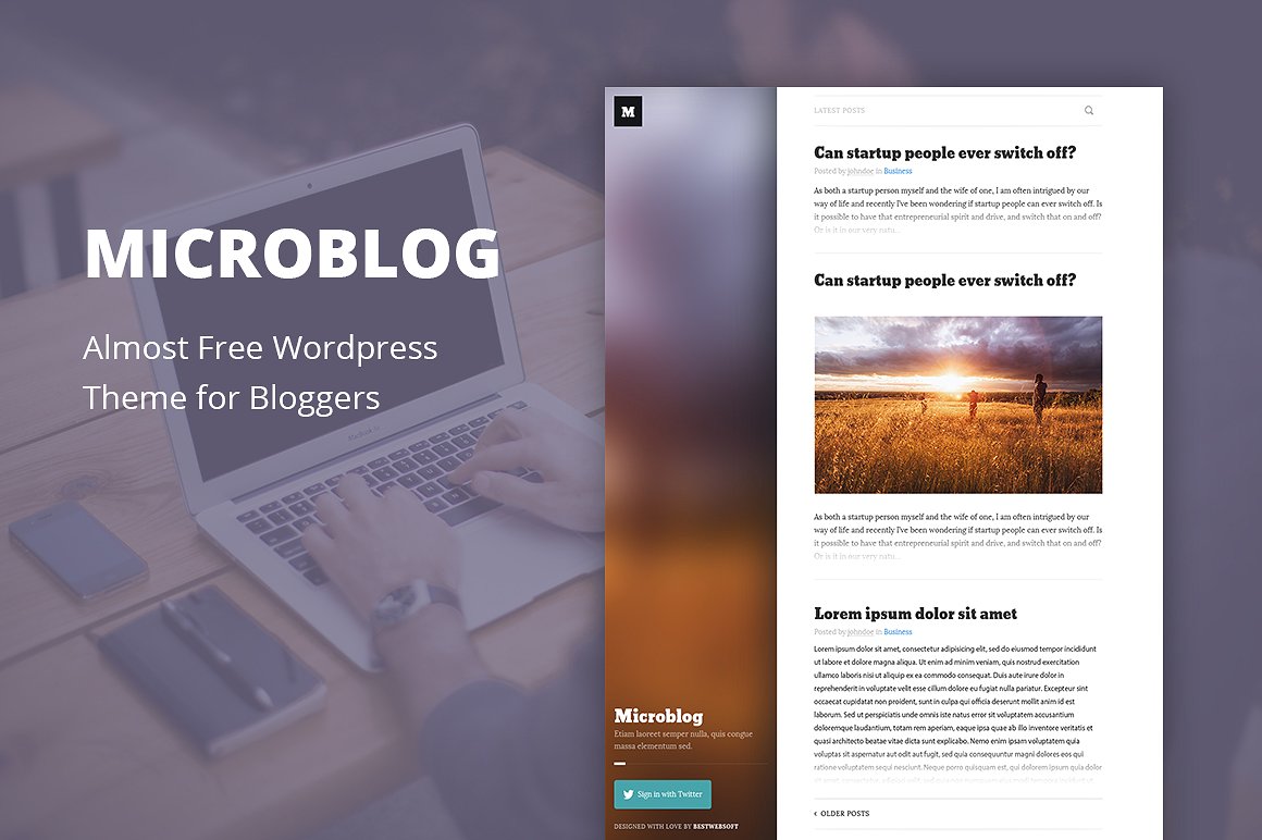 Microblog – Cheap WordPress Theme | BestWebSoft