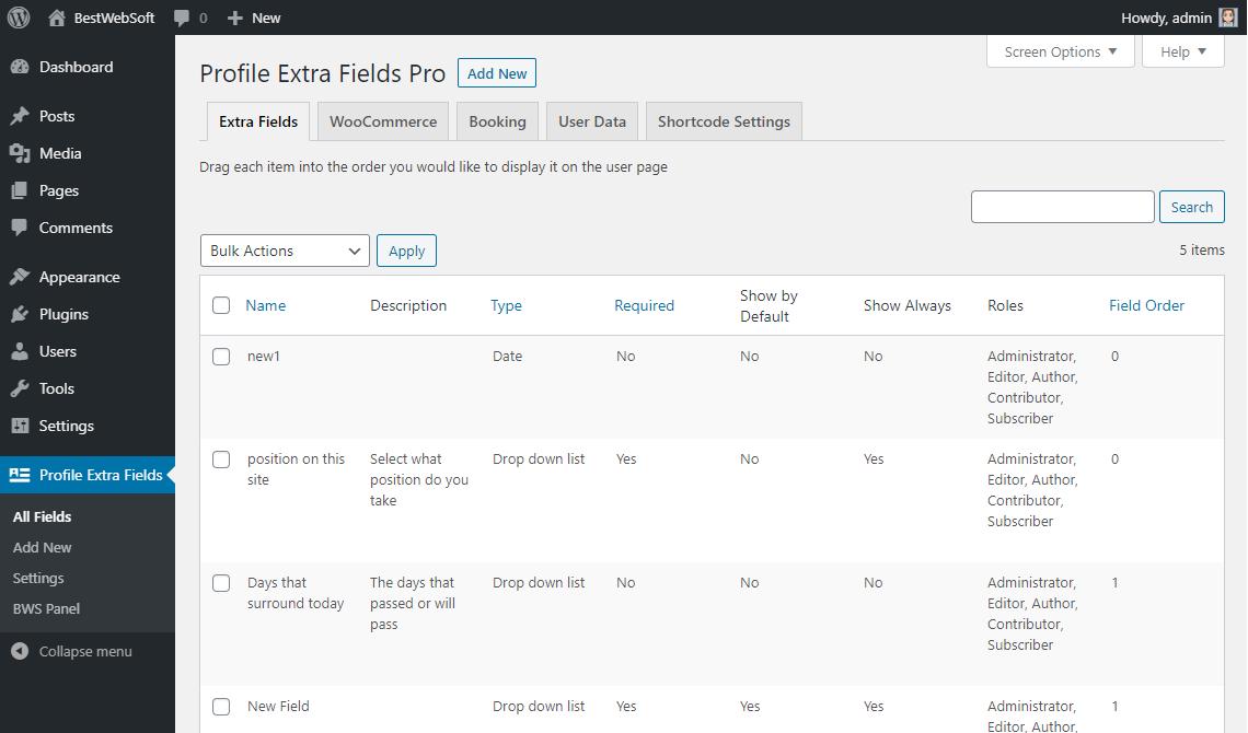 Profile Extra Fields Plugin for WordPress — BestWebSoft Profile Extra Fields Plugin for WordPress — BestWebSoft