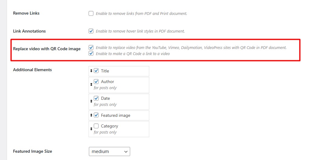 Replace Embedded Videos With QR Codes in WordPress PDFs